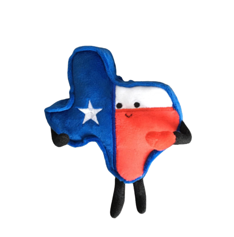 Texas State Flag Stuffed State Magnet – Plush Magnet – Stuffed States USA